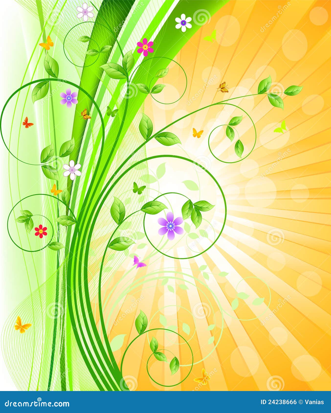Floral background design stock vector. Illustration of flora - 24238666