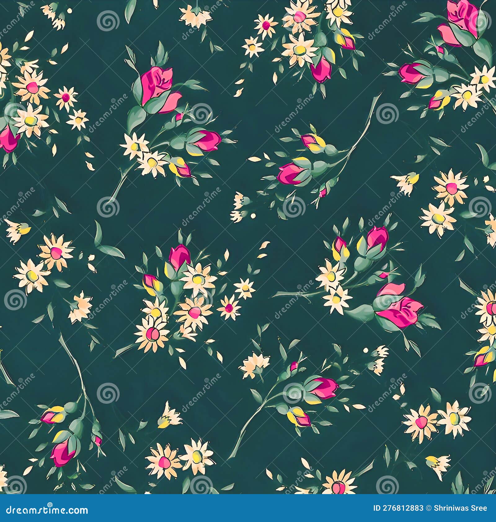 Floral background stock illustration. Illustration of textile - 276812883