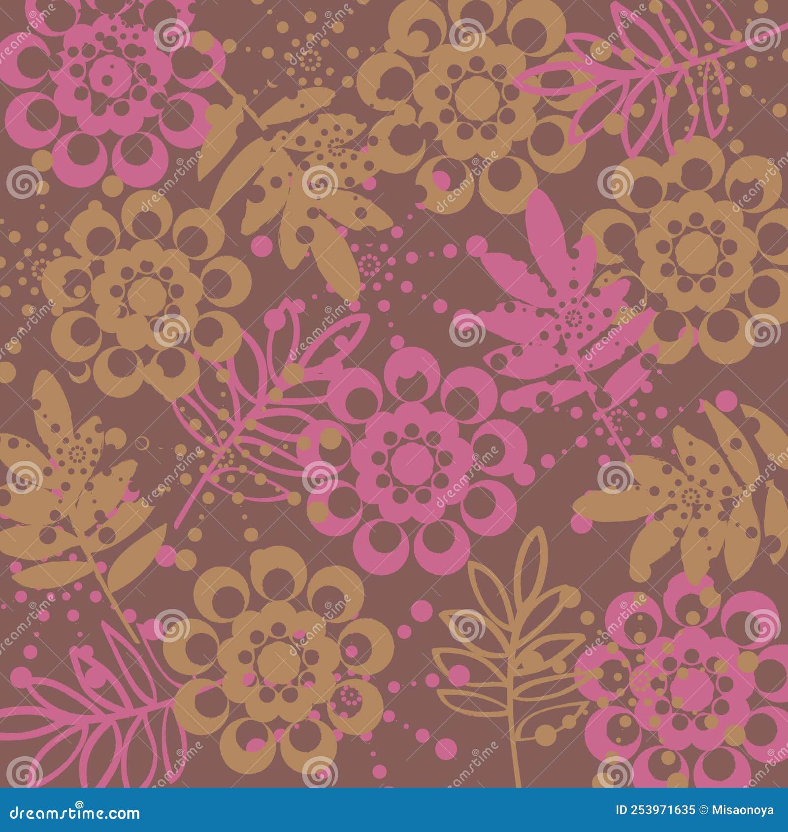 Floral Background in Dull Colors Stock Vector - Illustration of color ...