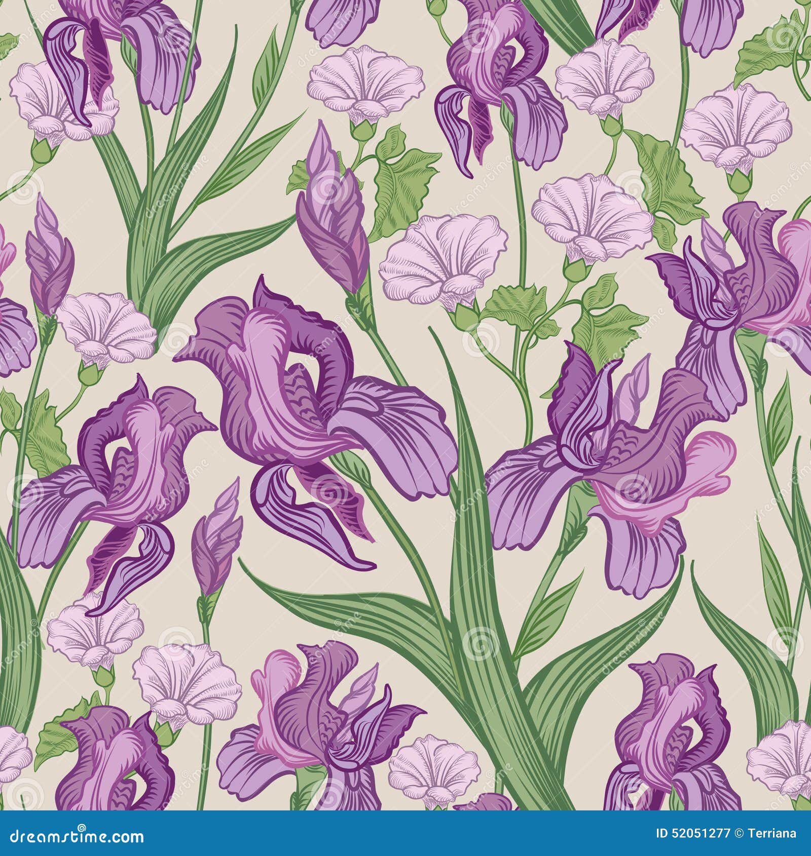 Floral Background. Flower Border. Flourish Frame Stock Illustration ...