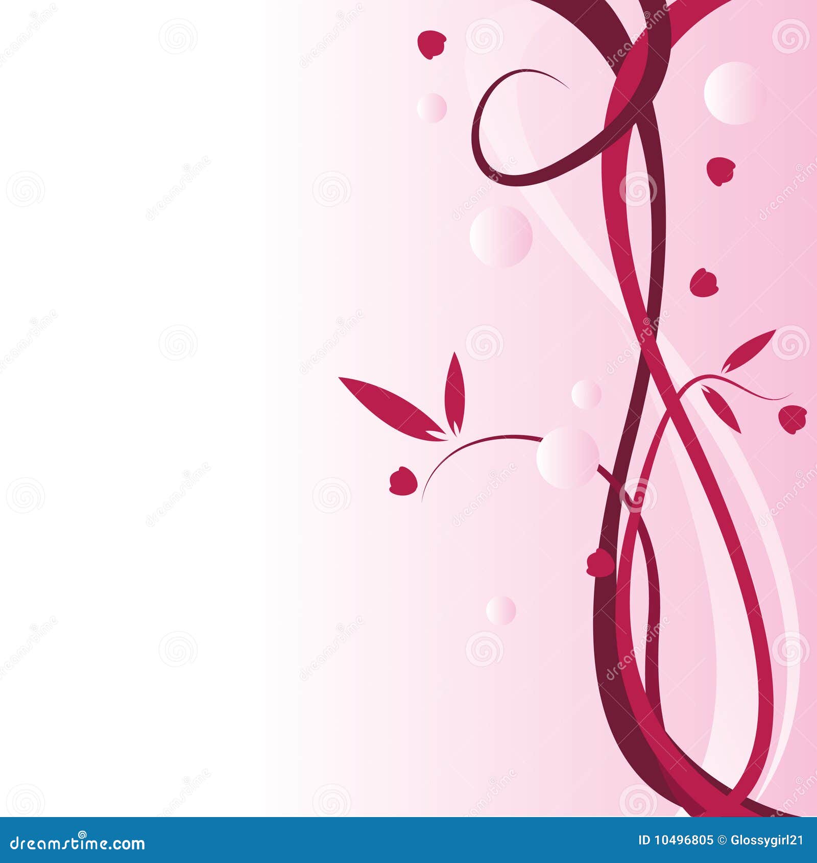 Floral Background of Flowers and Vines Stock Vector - Illustration of ...