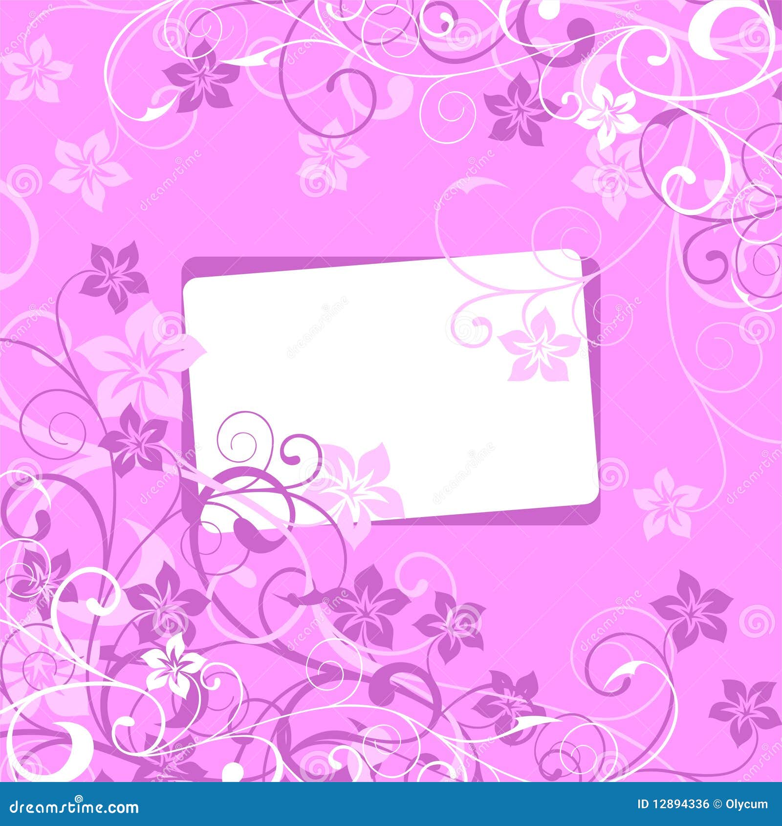 Floral Background with a Framework Stock Vector - Illustration of plant ...