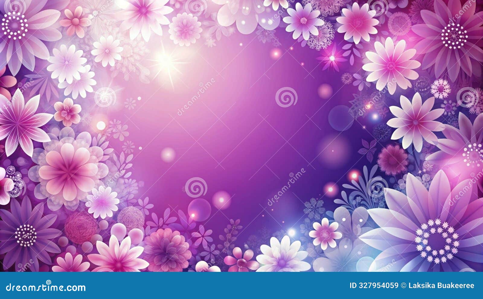 Floral Background with Gradient Color and Space in the Middle for ...