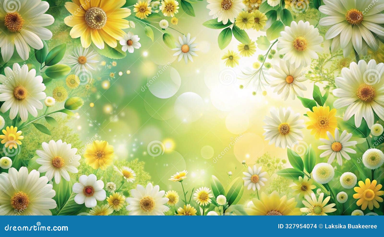 Floral Background with Gradient Color and Space in the Middle for ...