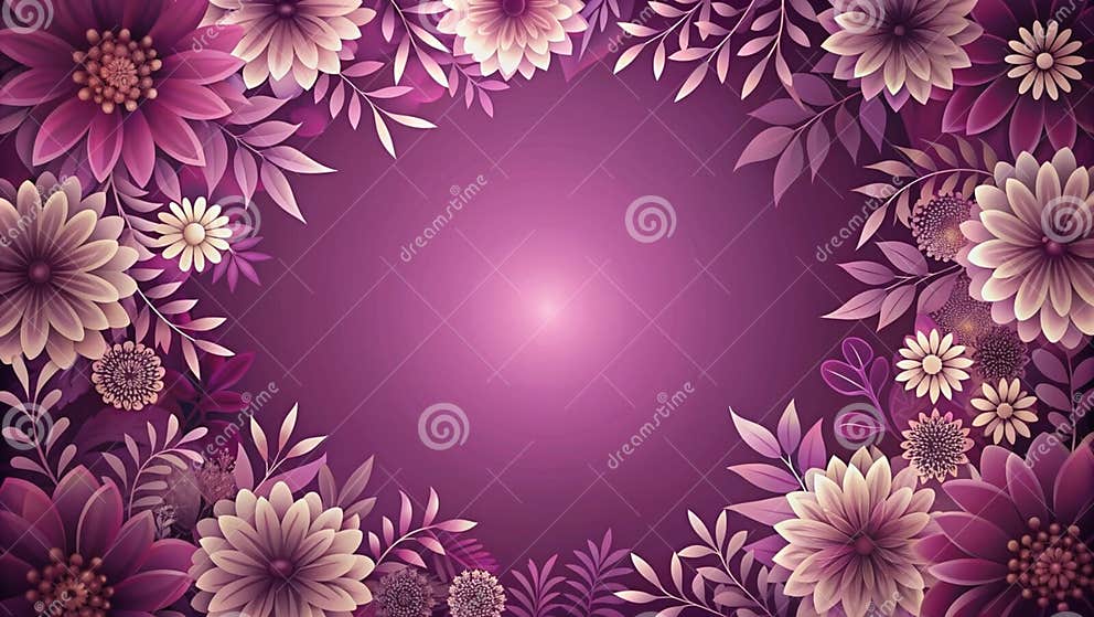 Floral Background with Gradient Color and Space in the Middle for ...