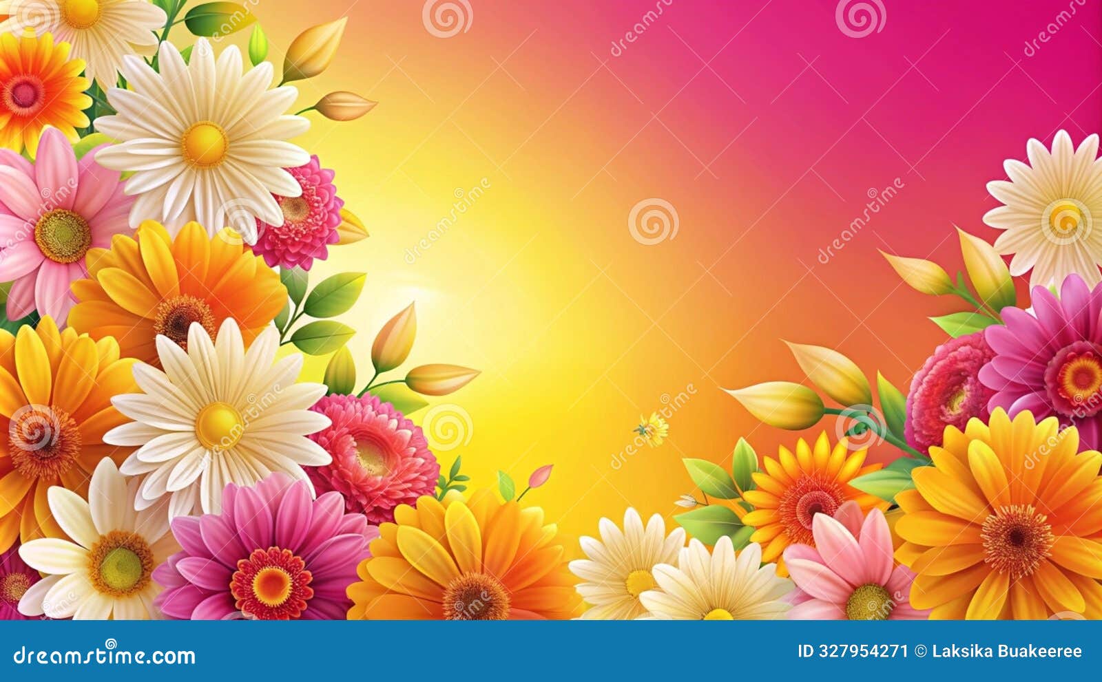 Floral Background with Gradient Color and Space in the Middle for ...