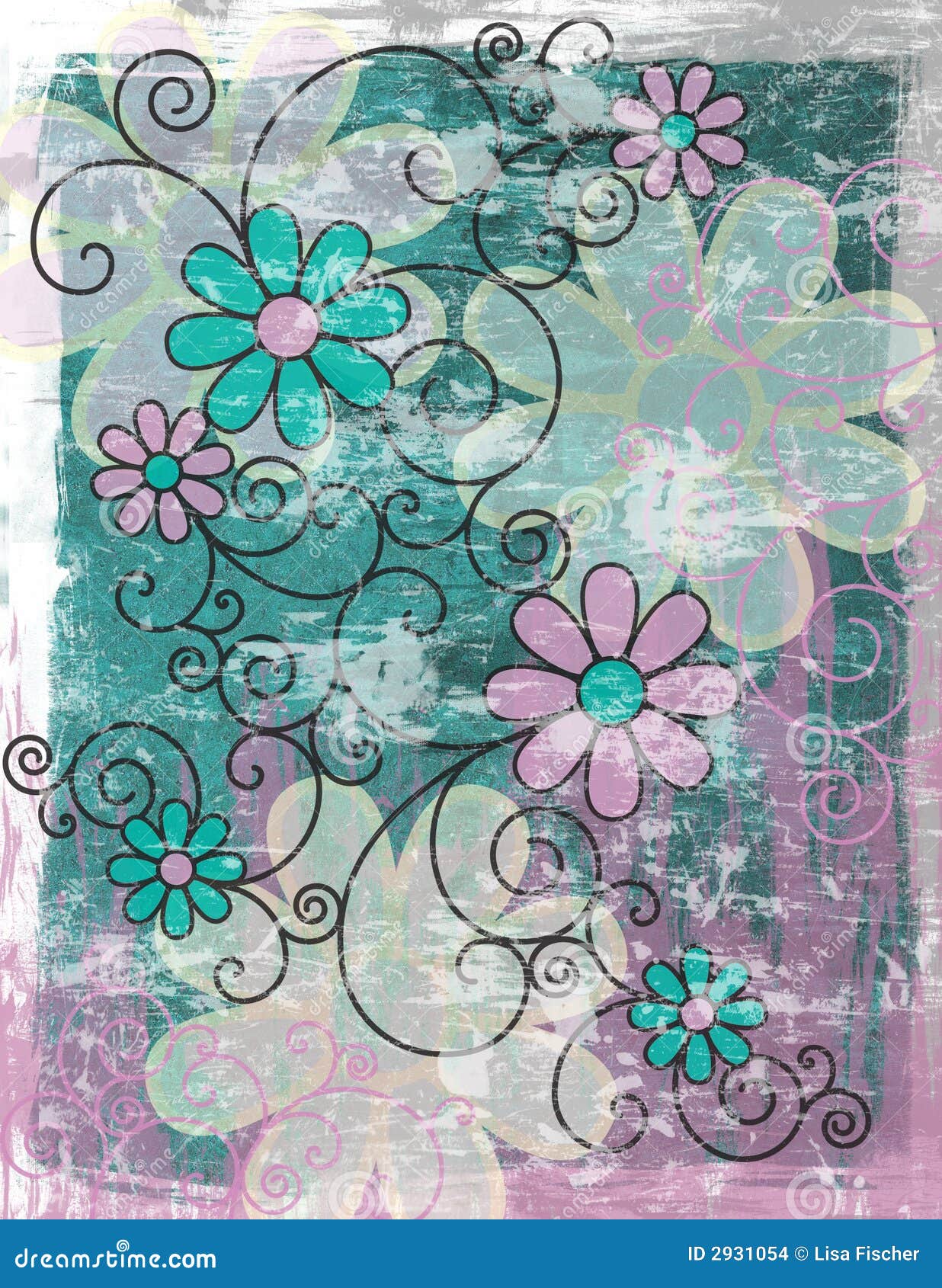 Floral Background Grunge stock vector. Illustration of nature - 2931054