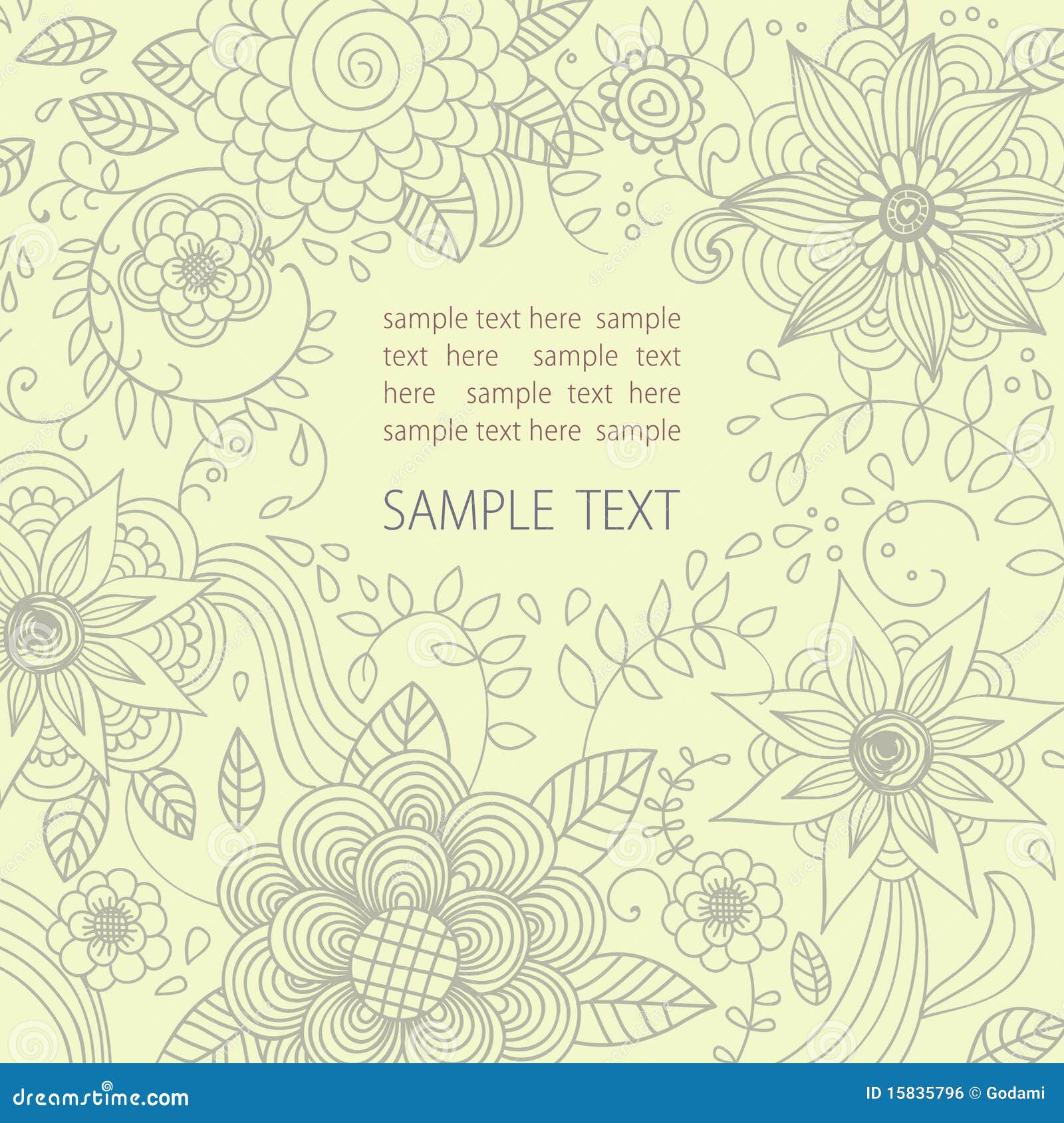 Floral Background in Light Colours Stock Vector - Illustration of ...