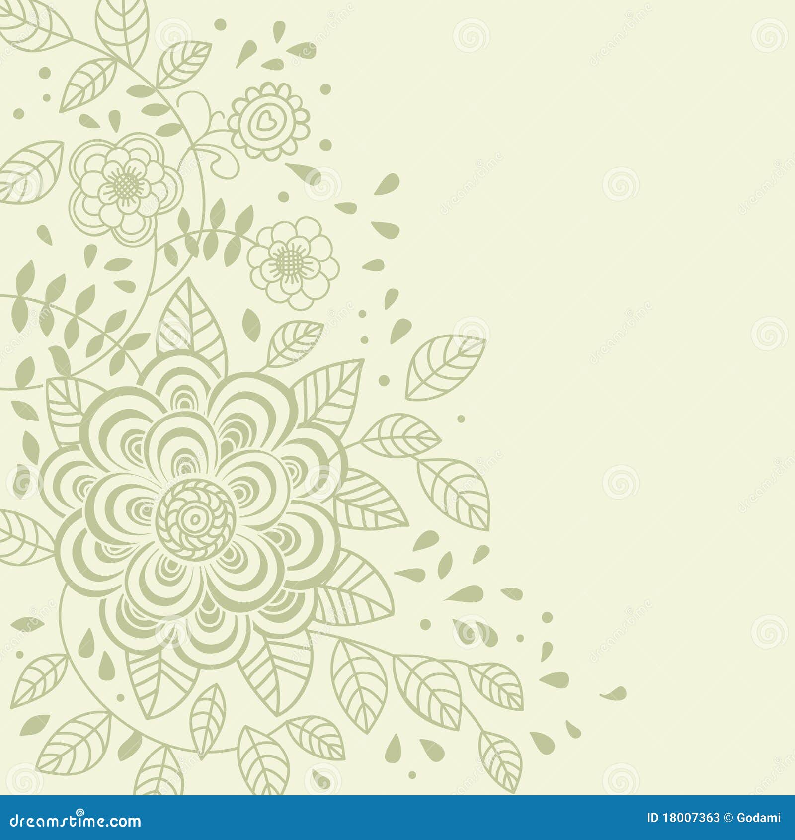 Floral Background in Light Colours Stock Vector - Illustration of plant ...