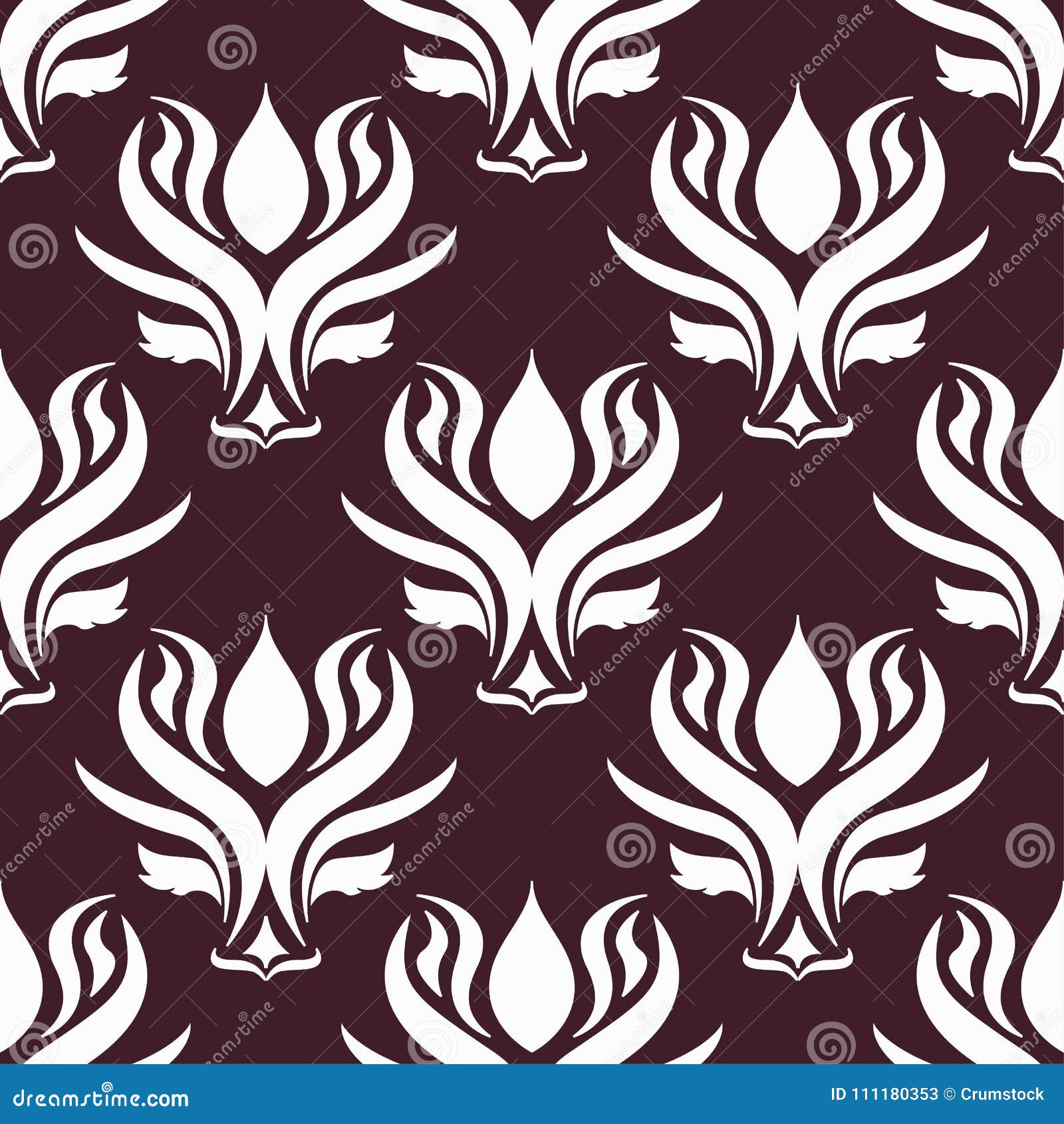 Floral Background with Maroon Seamless Pattern Stock Vector ...