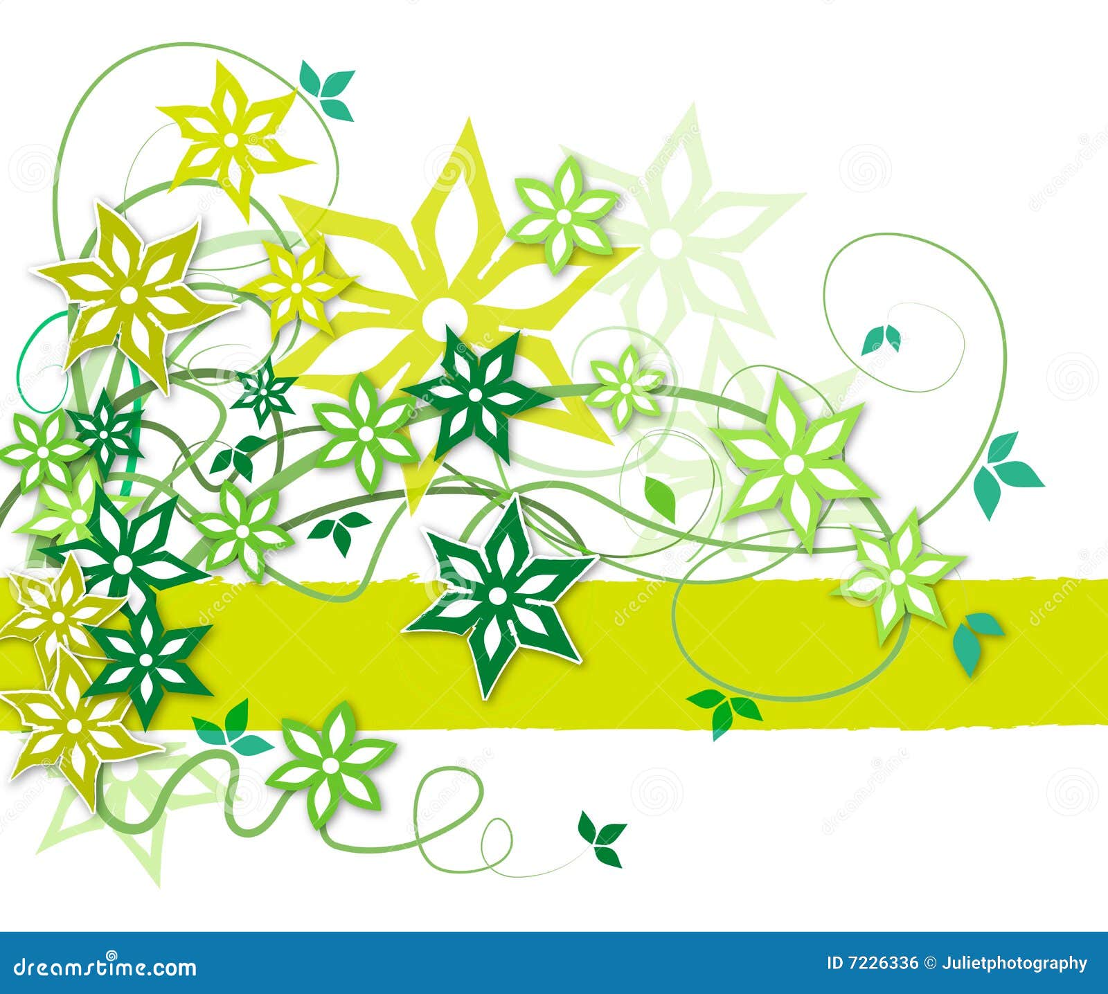 Floral Background with Olive Flowers Stock Illustration - Illustration ...