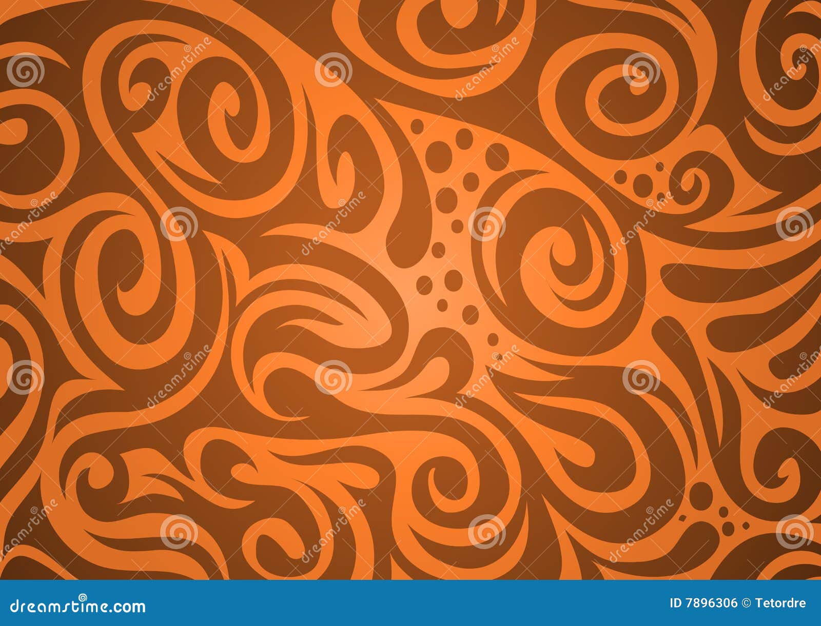Floral Background, Orange-brown Stock Illustration - Illustration of ...