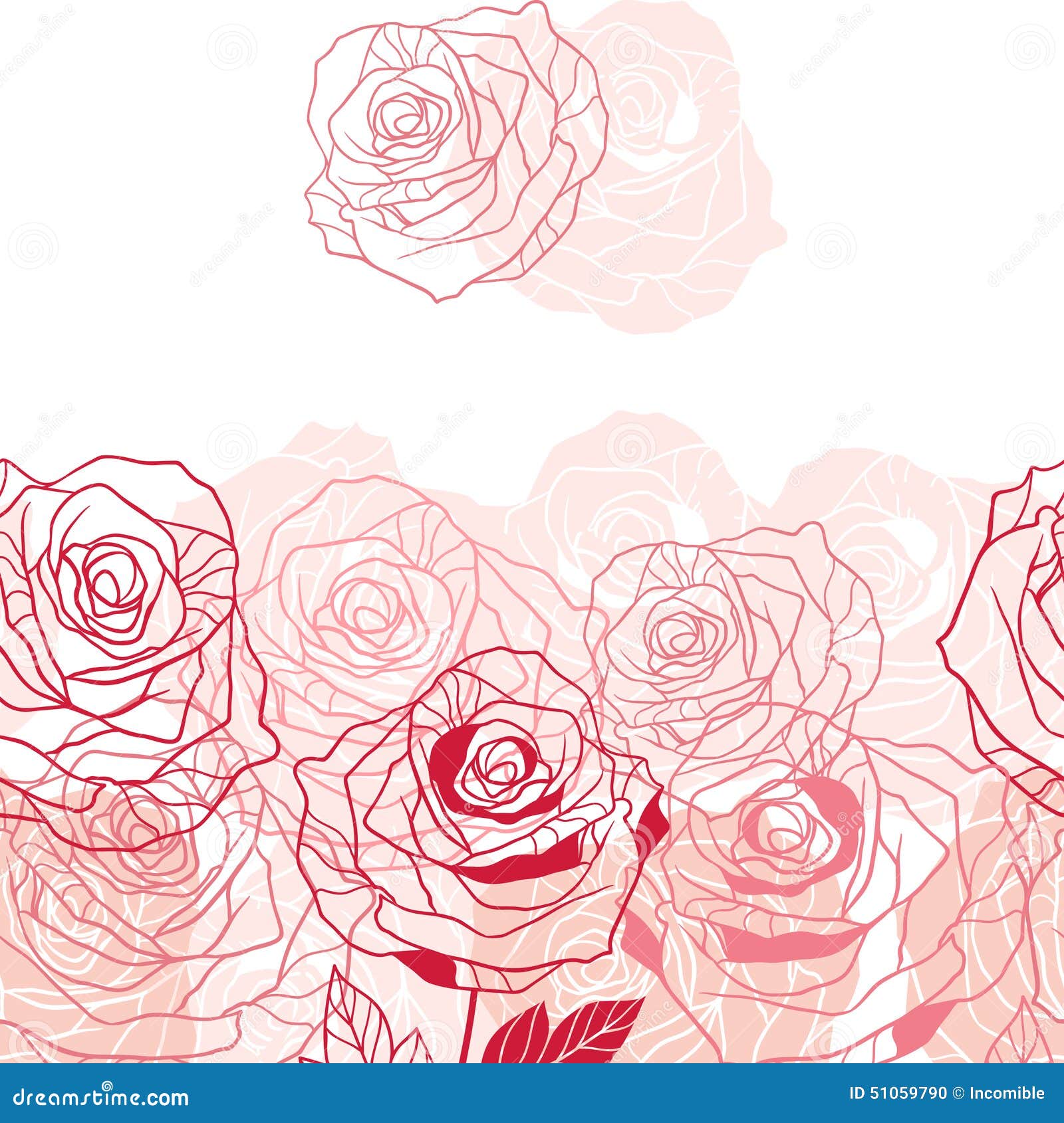 Floral Background with Pink Roses. Vector Stock Vector - Illustration ...
