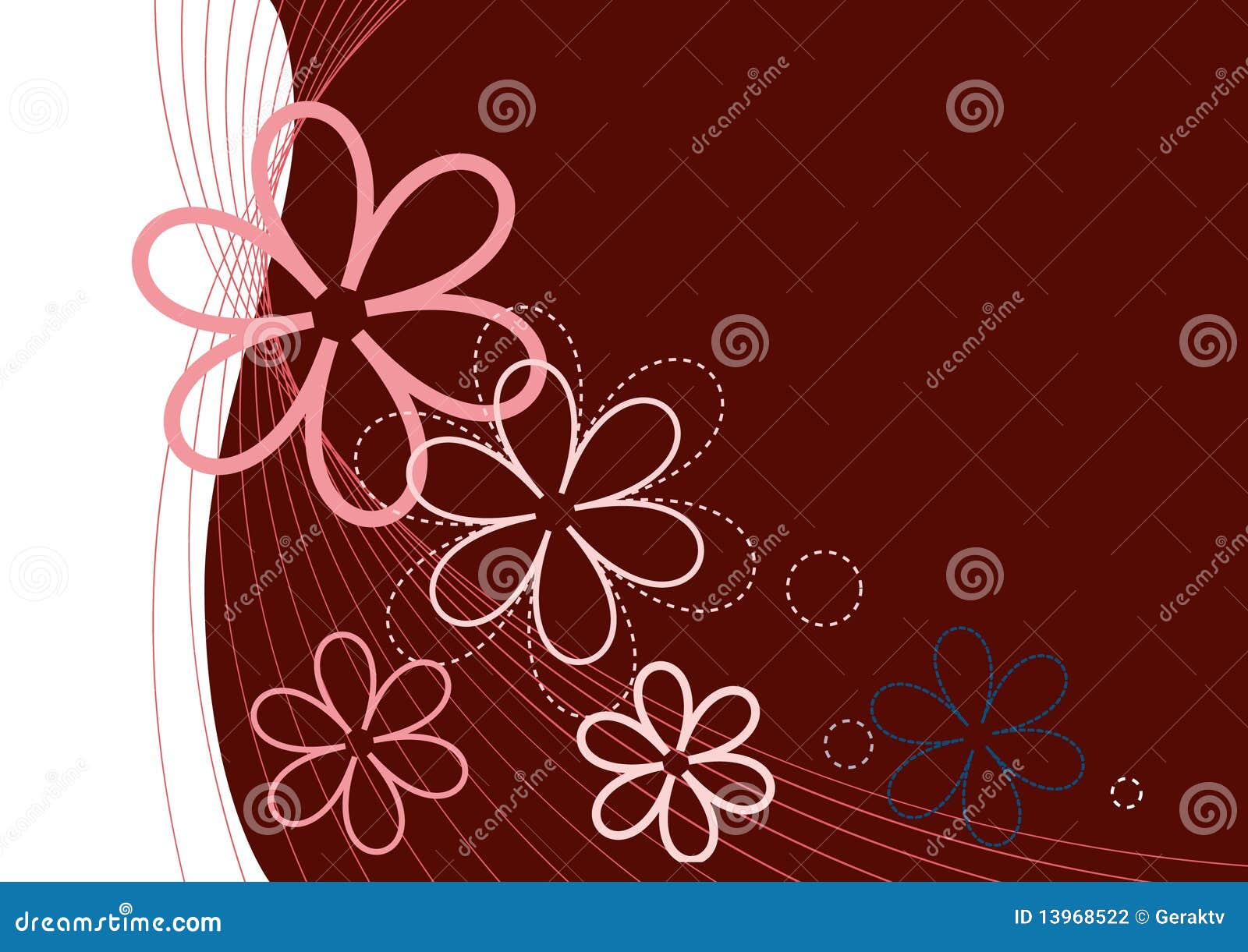 Floral background.POstcard stock vector. Illustration of blossom - 13968522