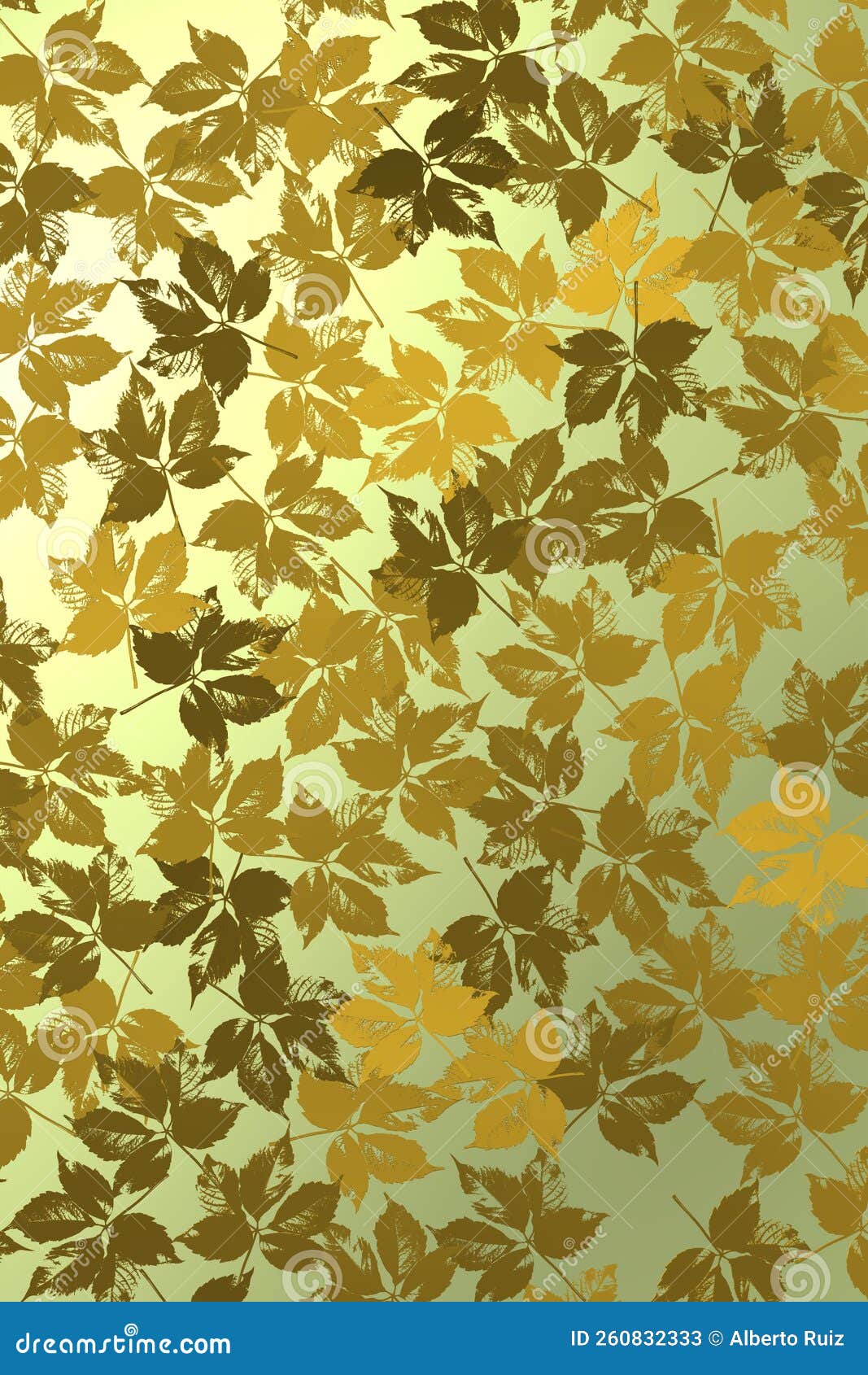 Floral Background with Repeating Leaf Over Backlit. Stock Illustration ...