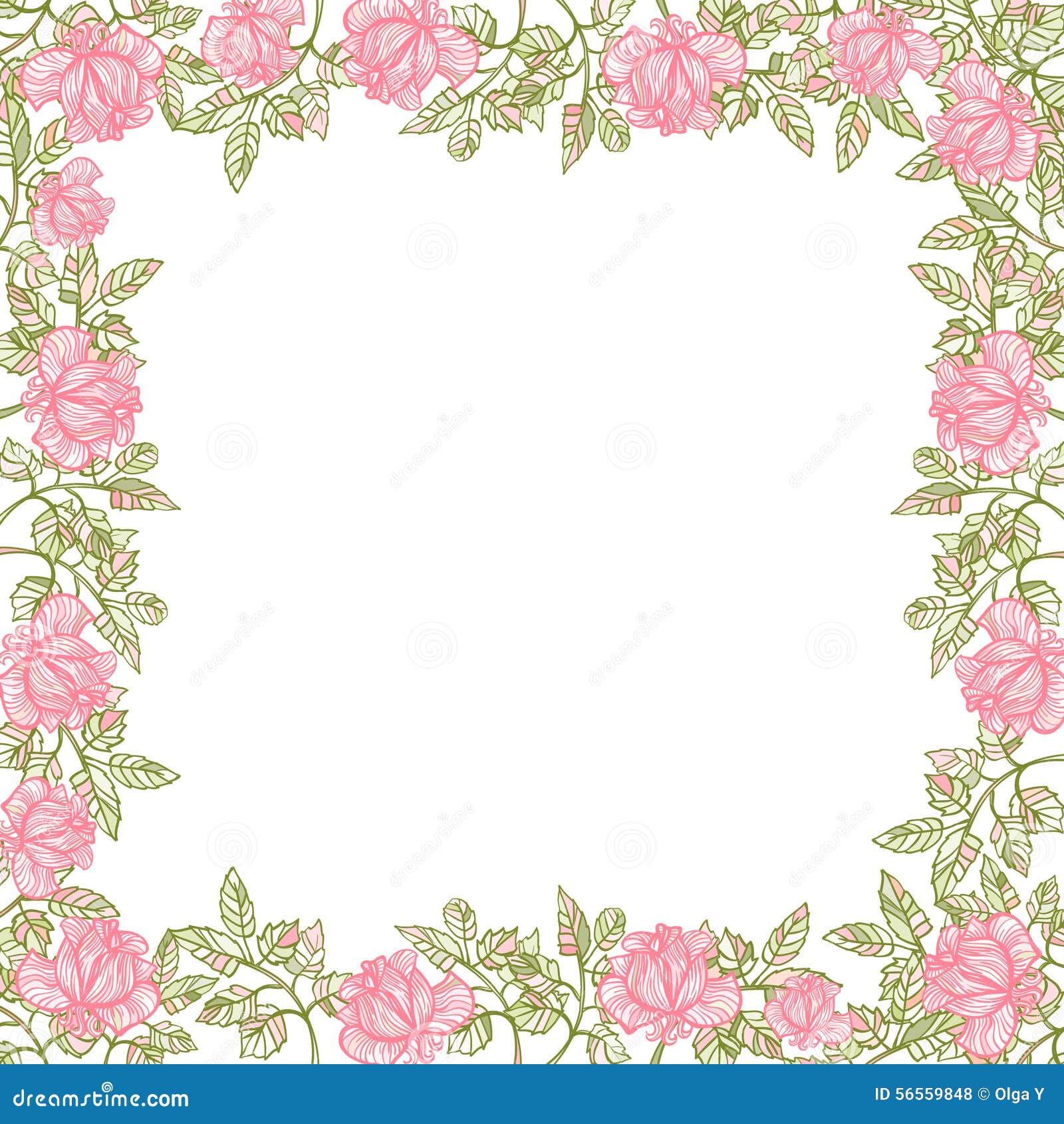 Floral Background with Roses Stock Vector - Illustration of background ...