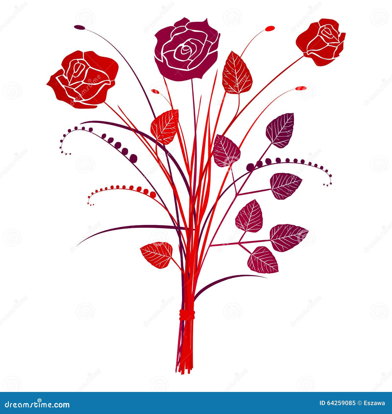 Floral background roses stock vector. Illustration of decoration - 64259085