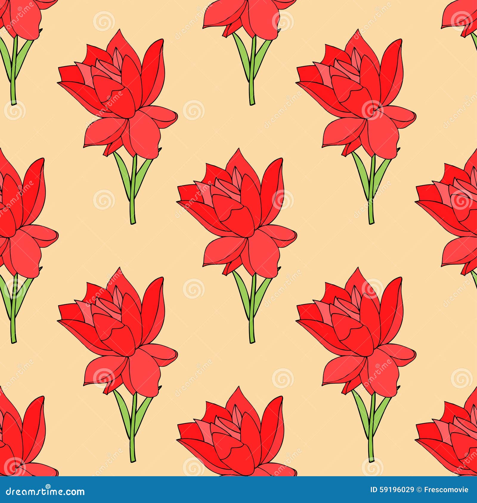 Floral background stock vector. Illustration of cute - 59196029