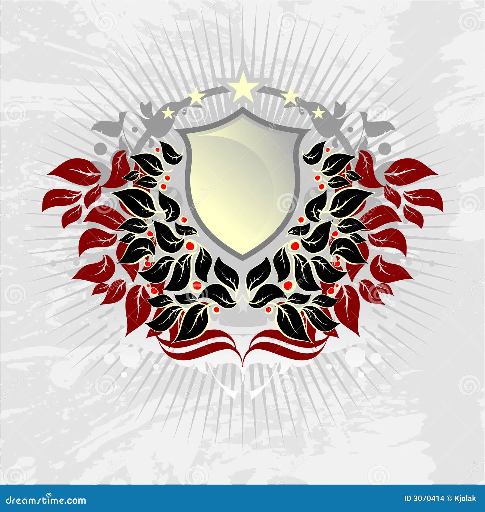 Floral background shield stock vector. Illustration of design - 3070414