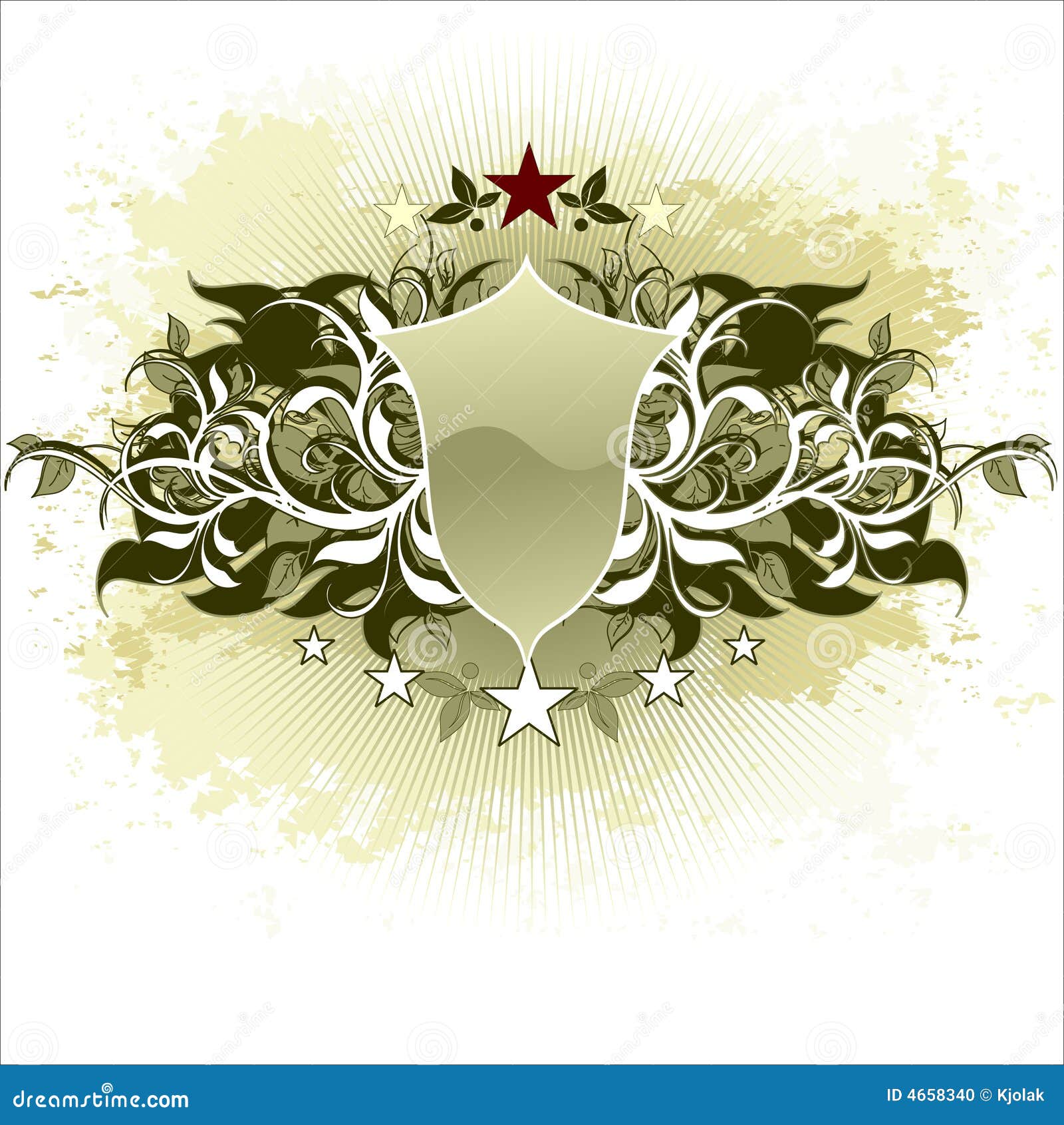 Floral background shield stock vector. Illustration of fashioned - 4658340