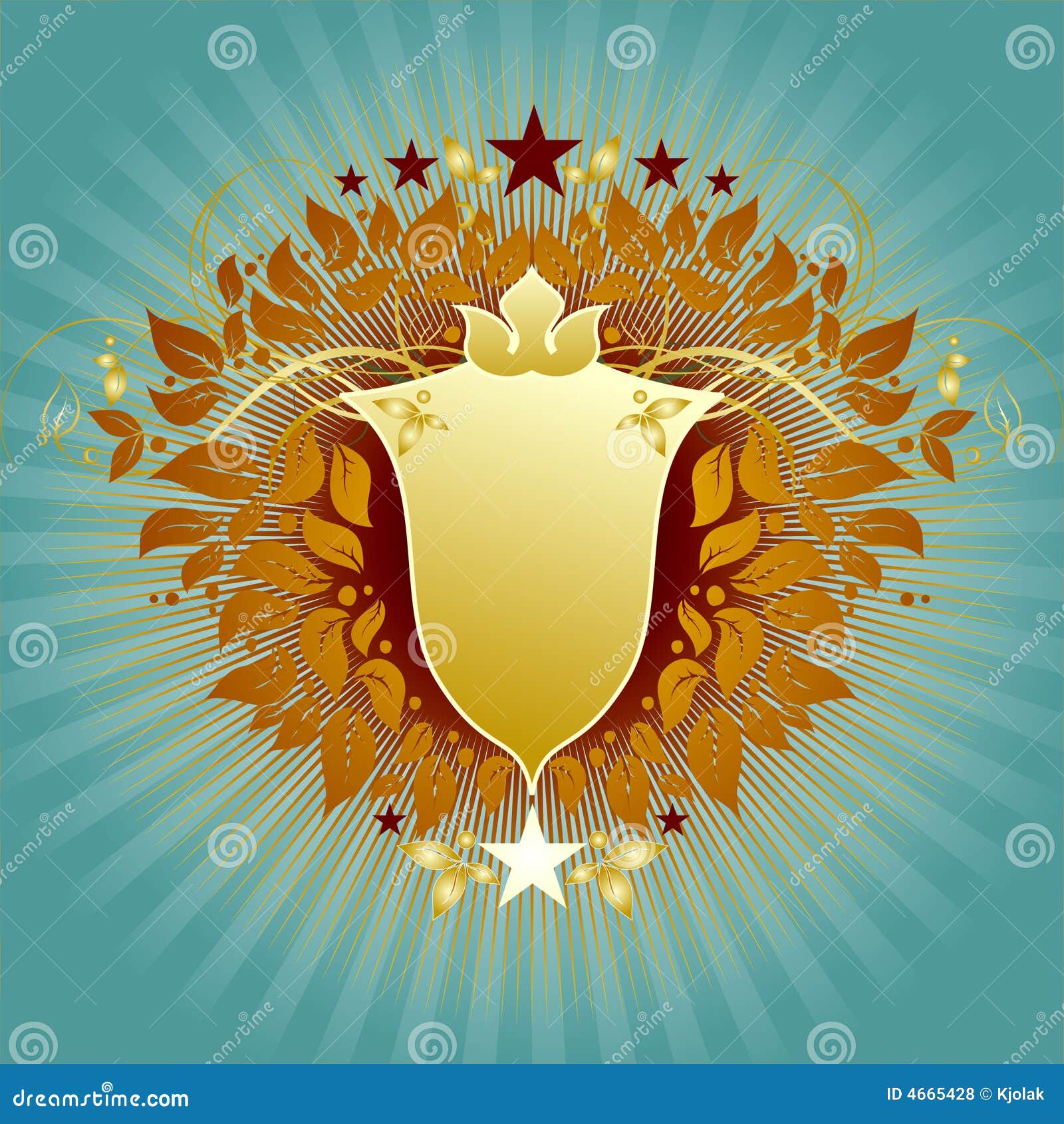 Floral background shield stock vector. Illustration of medallion - 4665428