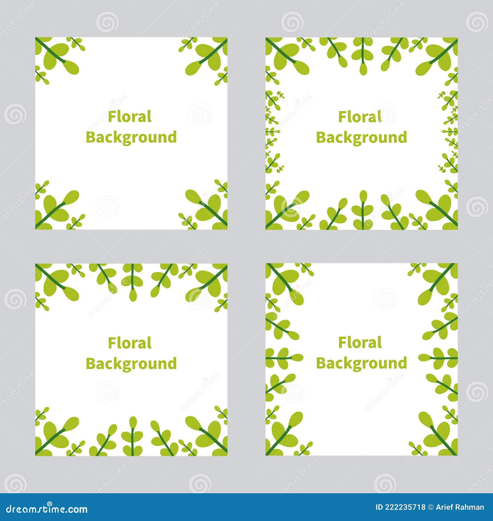 Floral Background. Social Media Post Background Stock Vector ...