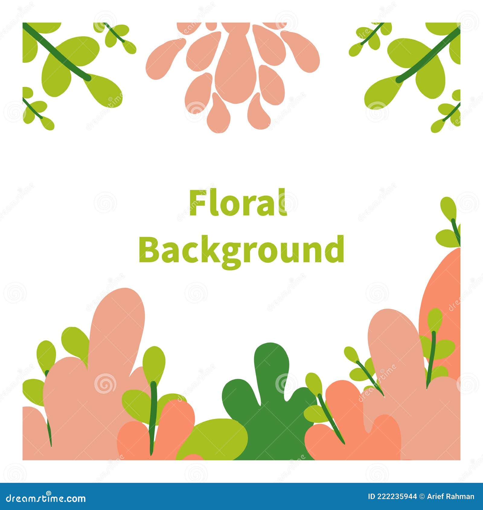 Floral Background. Social Media Post Background Stock Vector ...