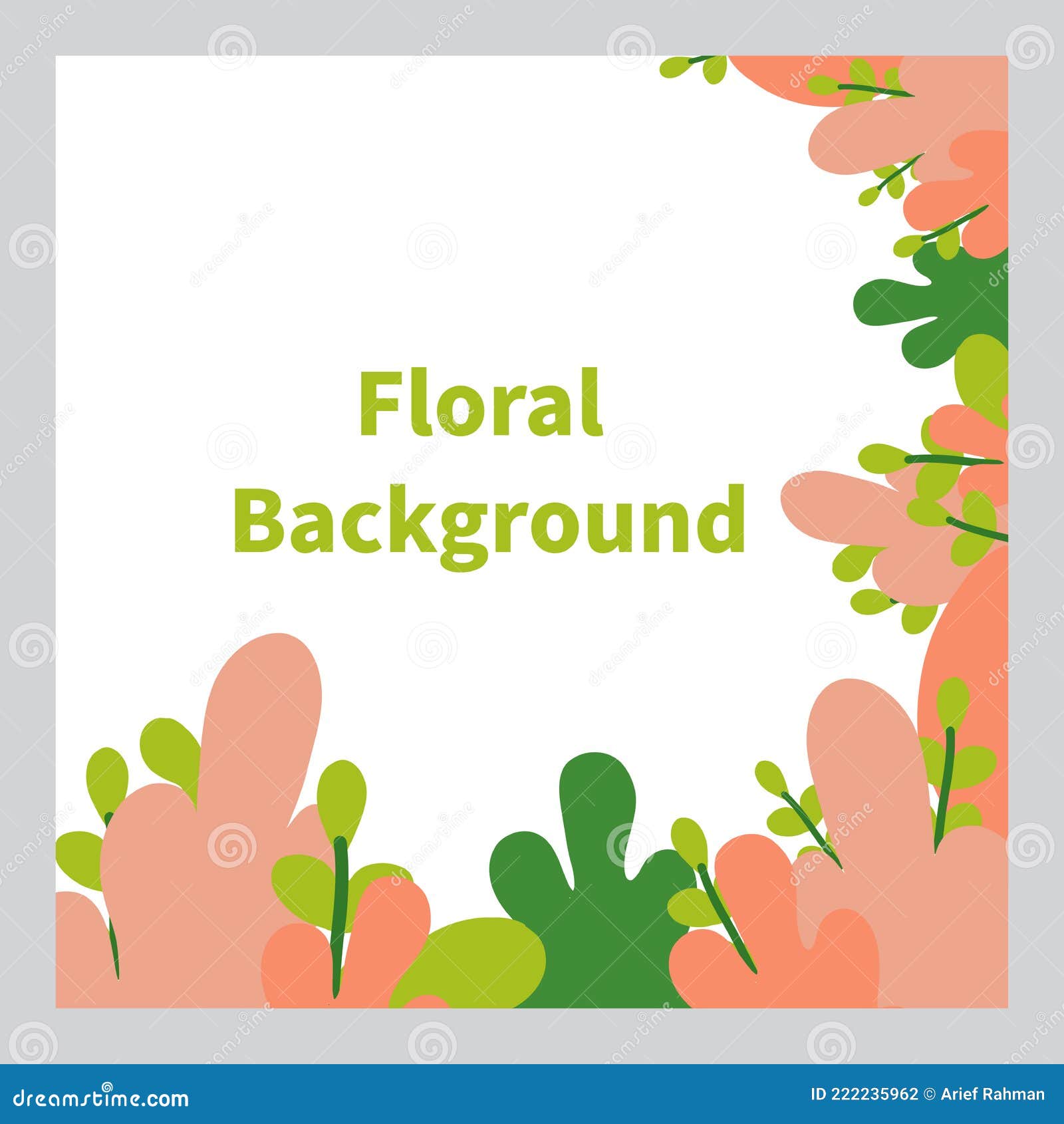 Floral Background. Social Media Post Background Stock Vector ...