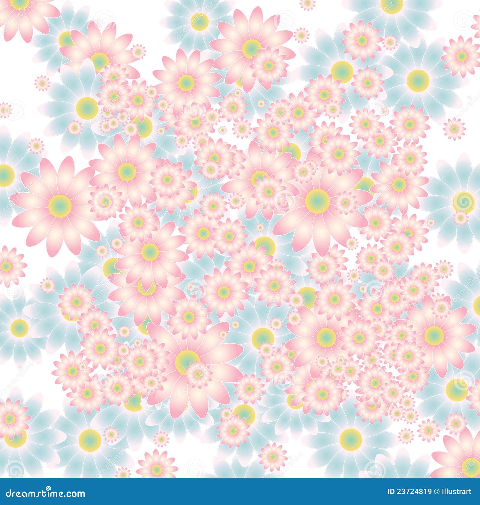 Floral Background in Soft Colors Stock Vector - Illustration of ...