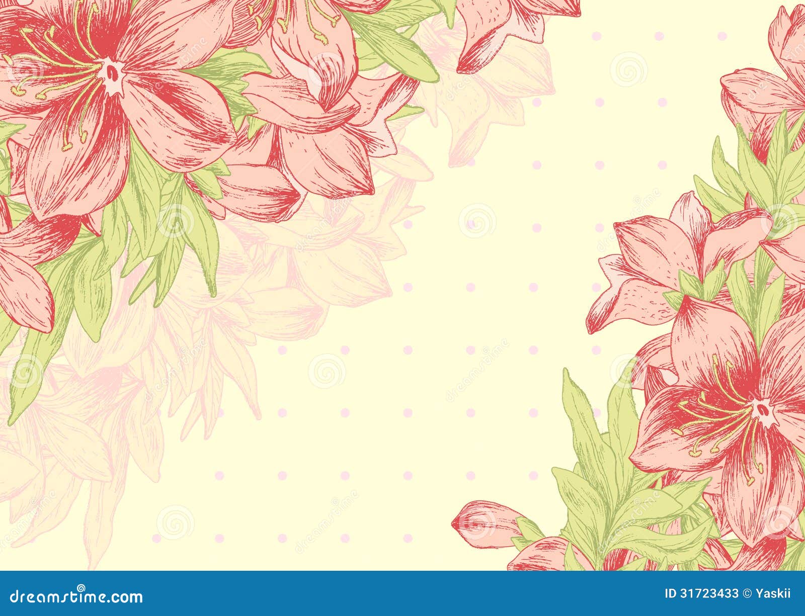 Floral background template stock vector. Illustration of element - 31723433