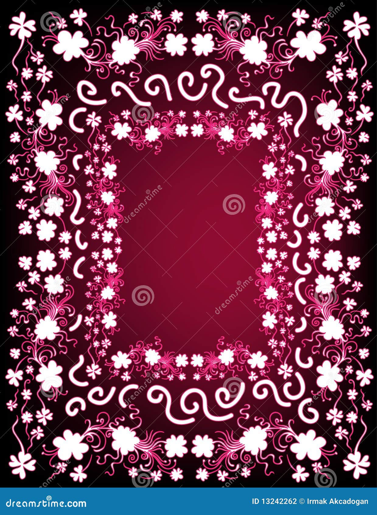 Floral background for text stock vector. Illustration of decoration ...