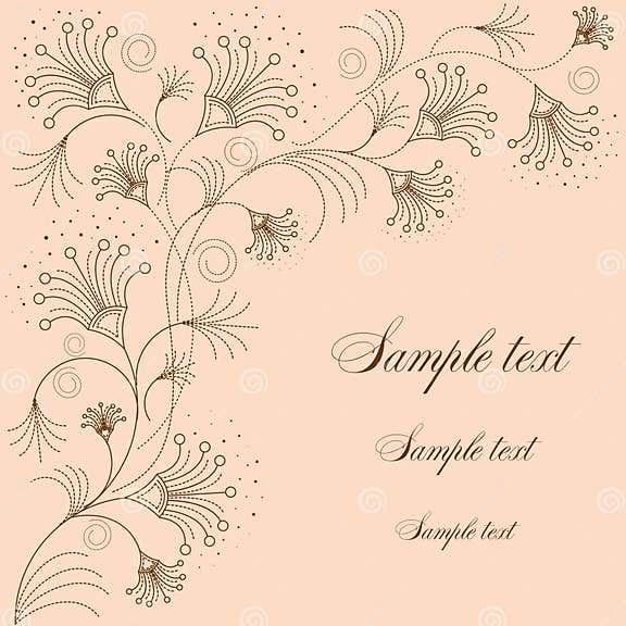 Floral background for text stock illustration. Illustration of elegant ...
