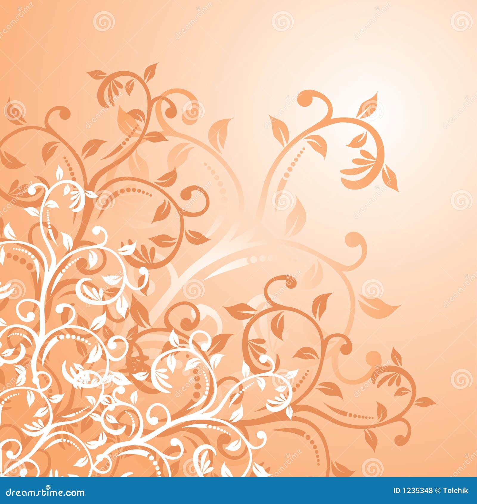 Floral background, vector stock vector. Illustration of plant - 1235348