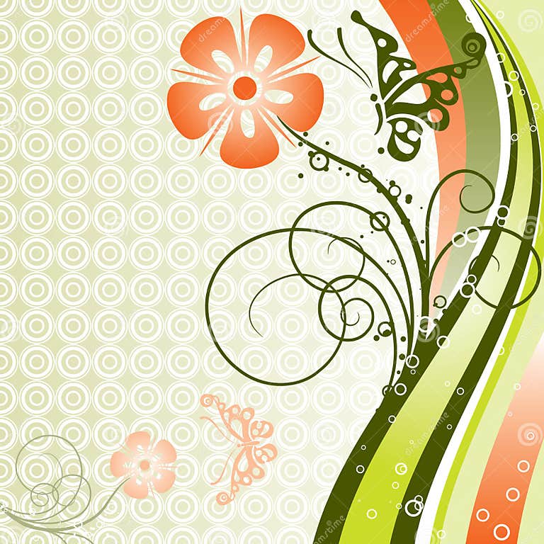 Floral background, vector stock vector. Illustration of branches - 5033118