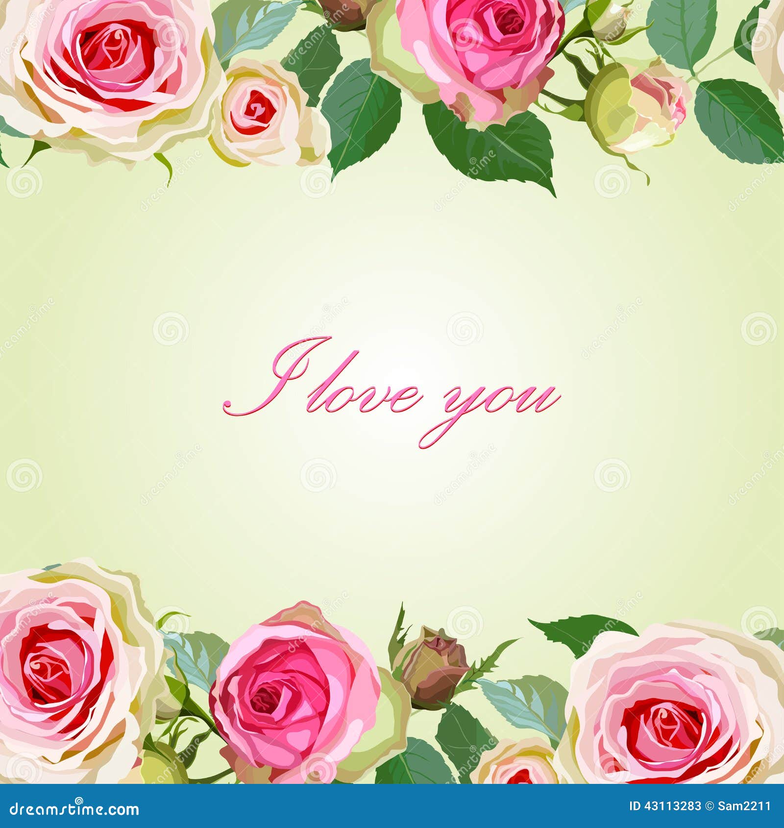 Floral Background with Vintage Label. Stock Vector - Illustration of ...