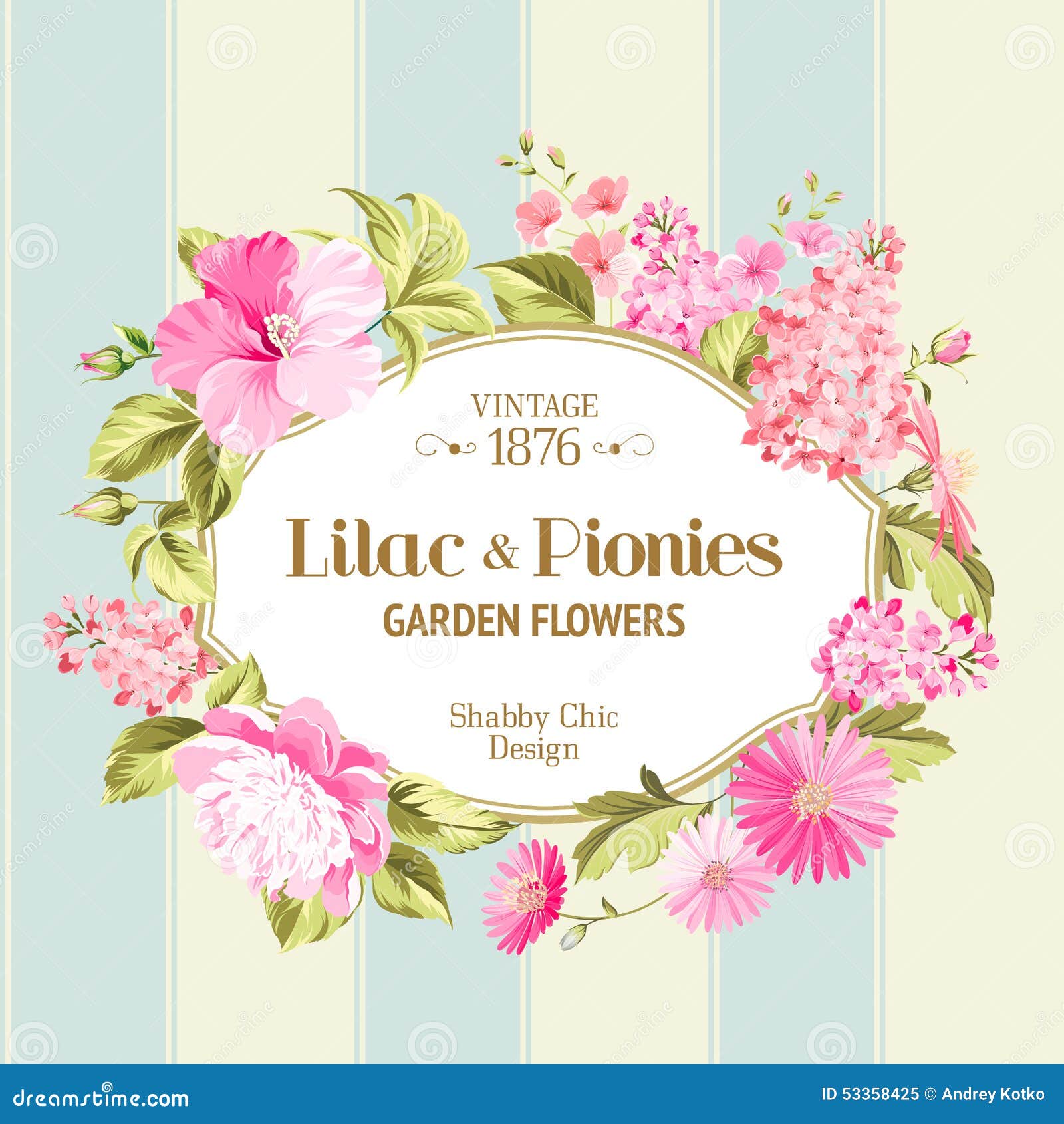 Floral Background stock vector. Illustration of label - 53358425