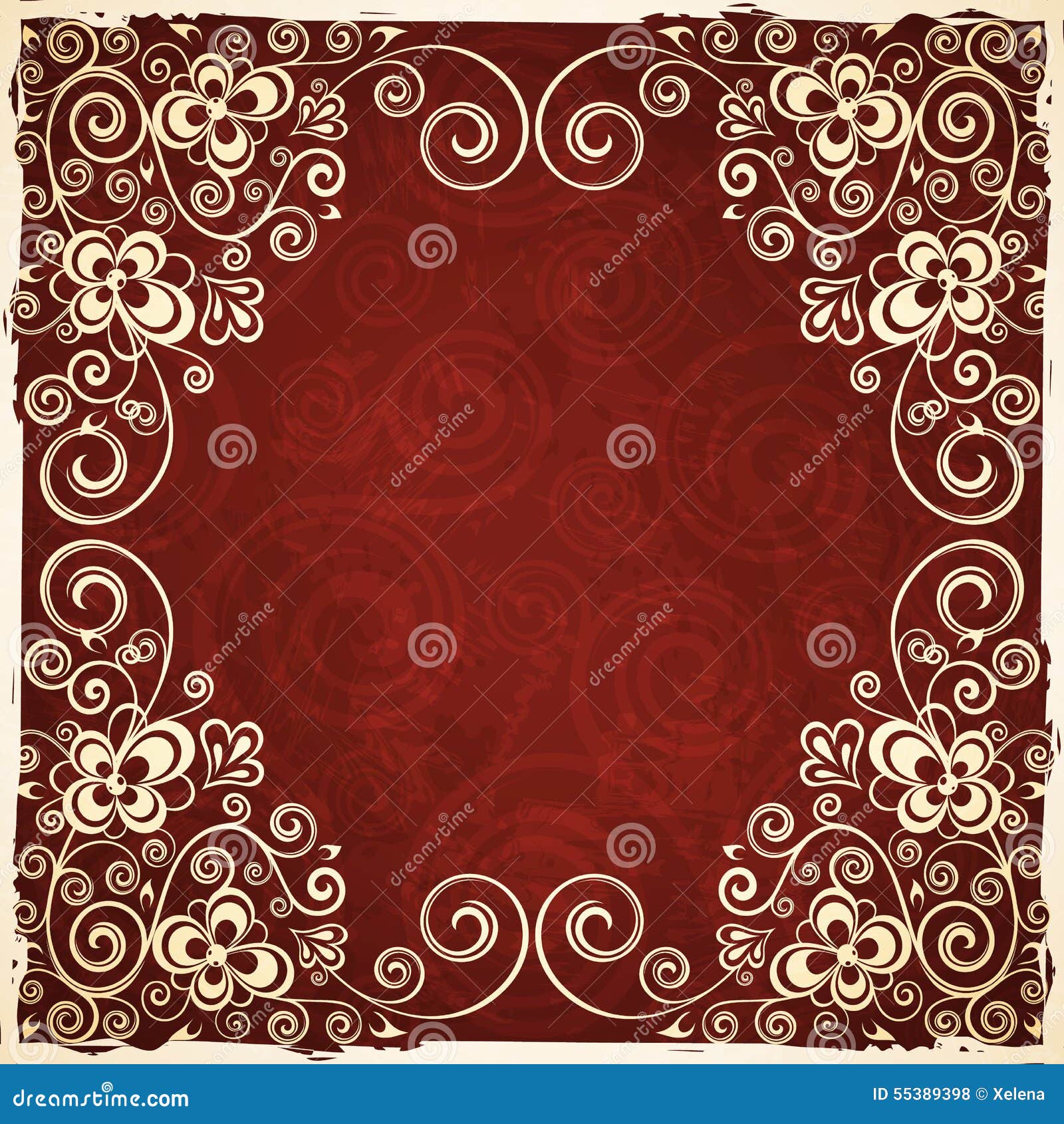 Floral background stock vector. Illustration of blank - 55389398