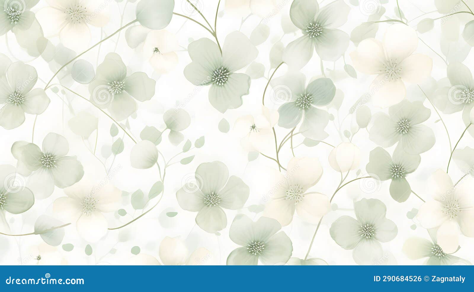 Floral Background. White and Beige Flowers. Vector Illustration Stock ...