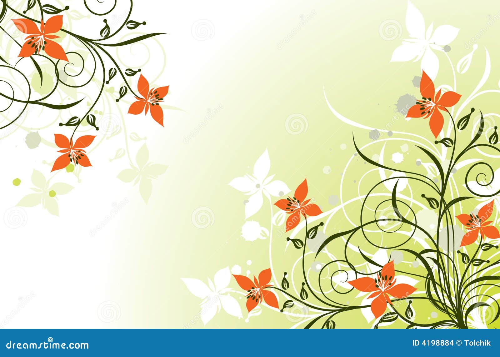 Floral backgrounds, vector stock vector. Illustration of grunge - 4198884
