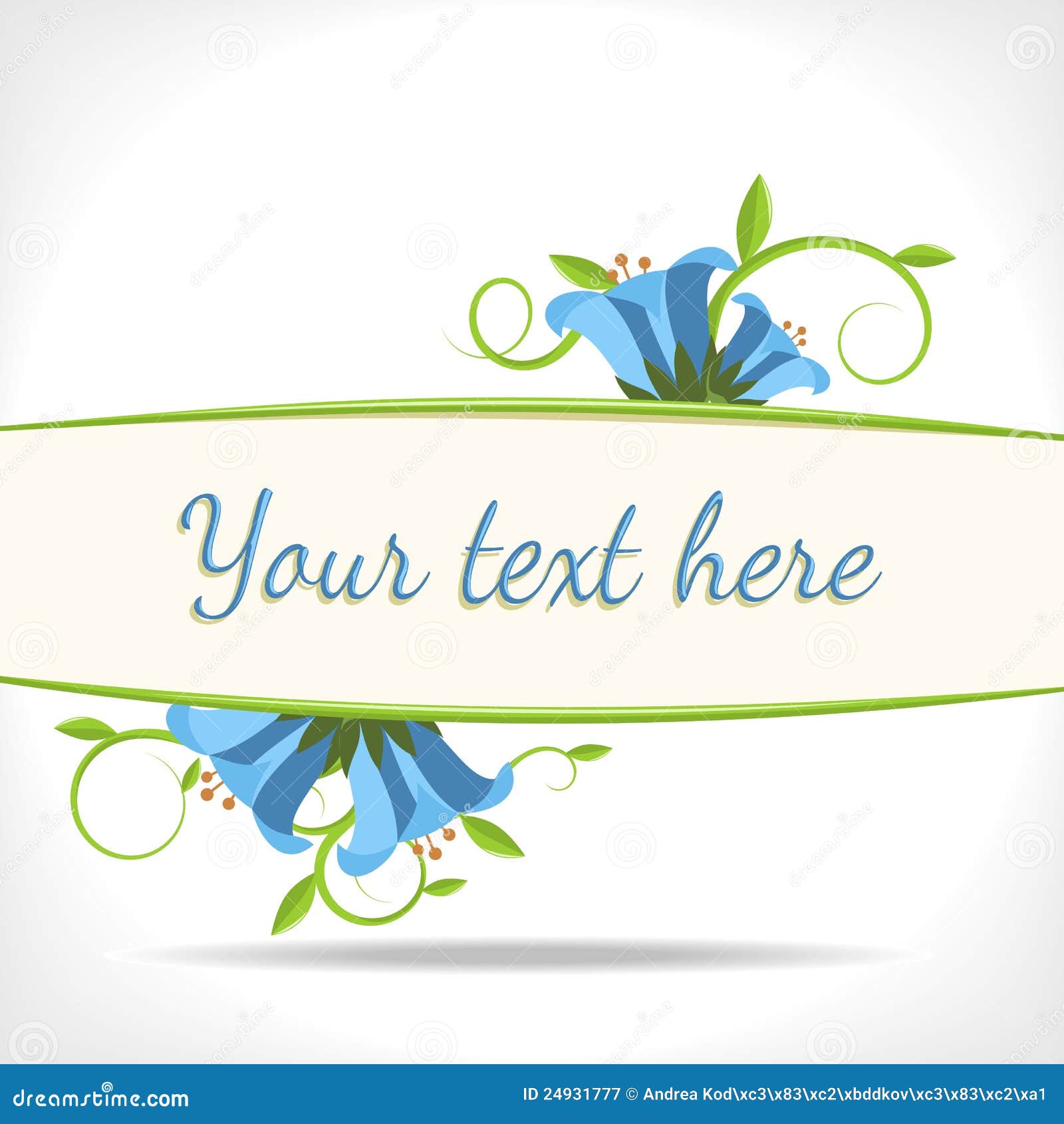 Floral Banner with Bluebell Stock Vector - Illustration of medicine ...