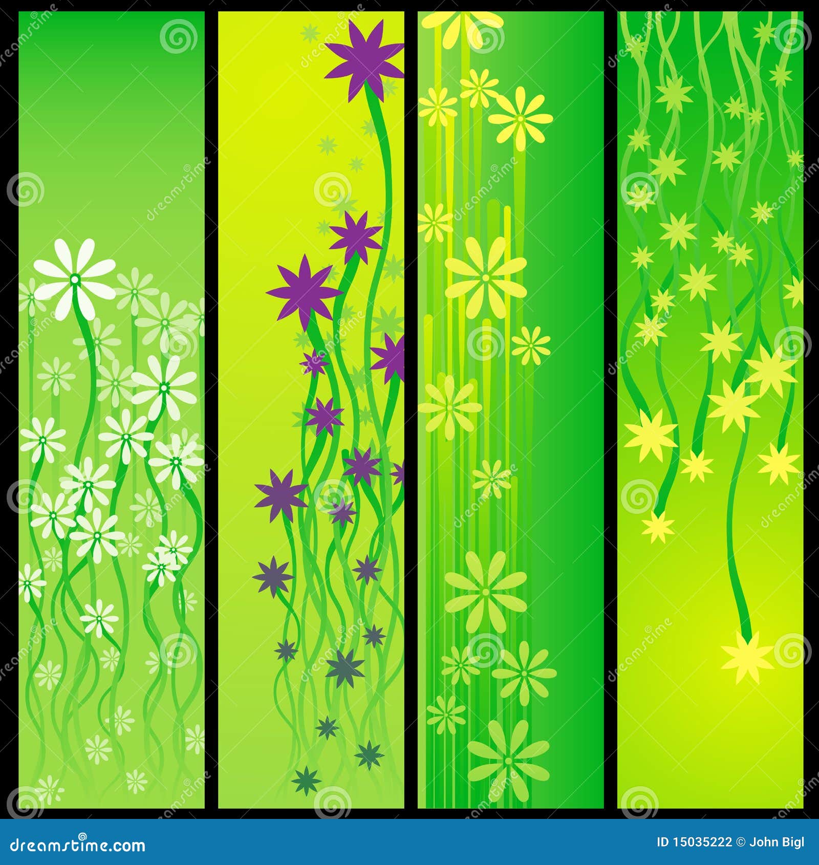 Floral banners stock vector. Illustration of nature, abstract - 15035222