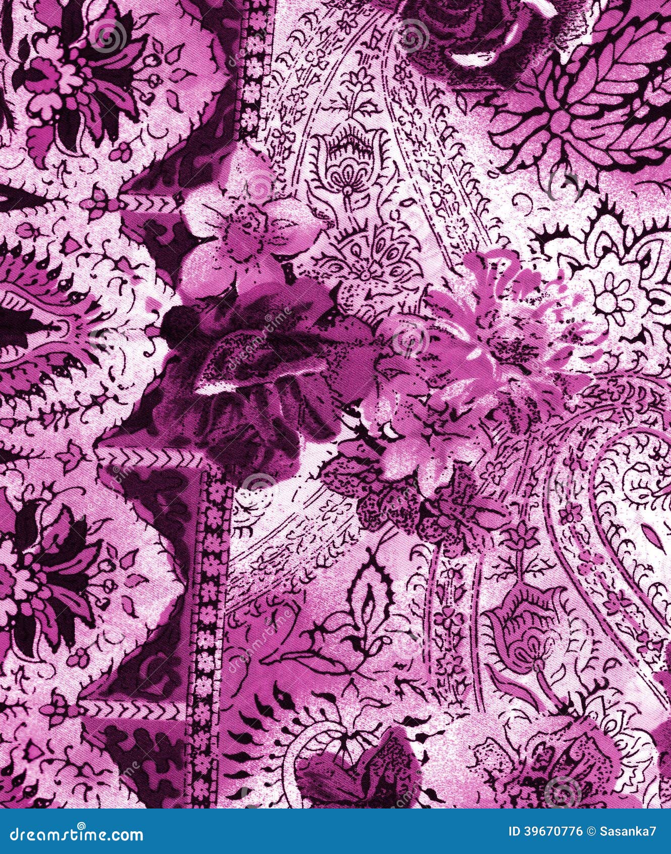 Floral batic stock illustration. Illustration of curves - 39670776