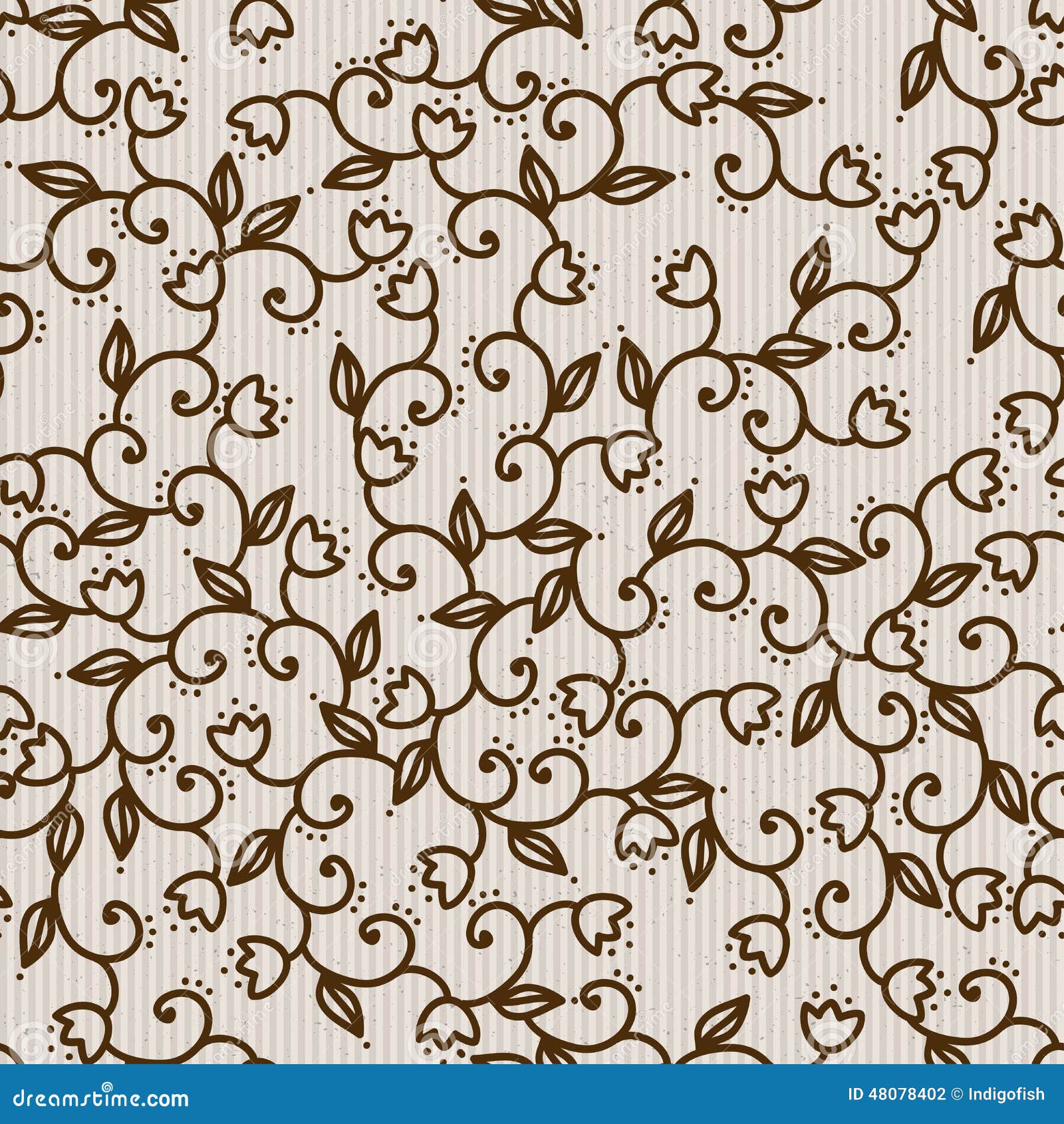 Floral beige background stock vector. Illustration of drawing - 48078402