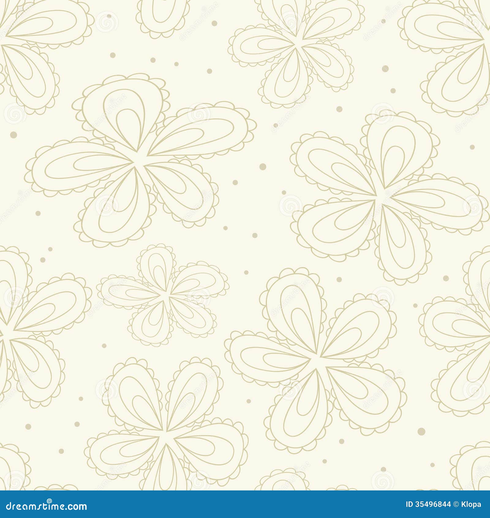 Floral Beige Faded Seamless Pattern Stock Vector - Illustration of ...