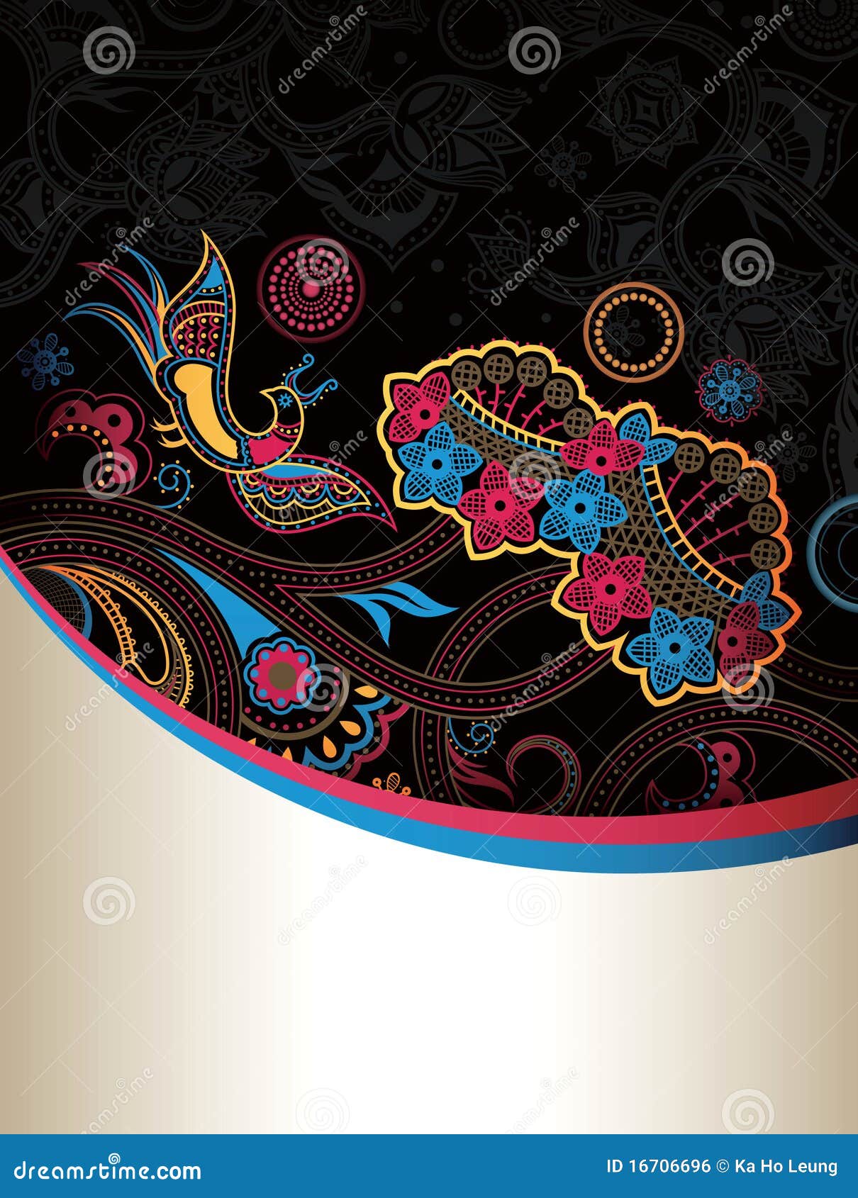 Floral and Bird stock vector. Illustration of graphic - 16706696