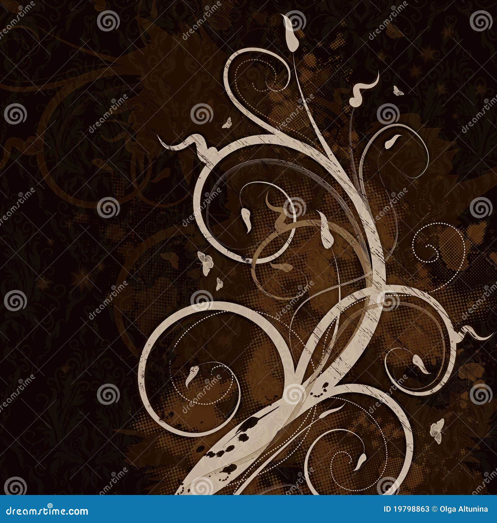 Floral bitmap background stock illustration. Illustration of flower ...