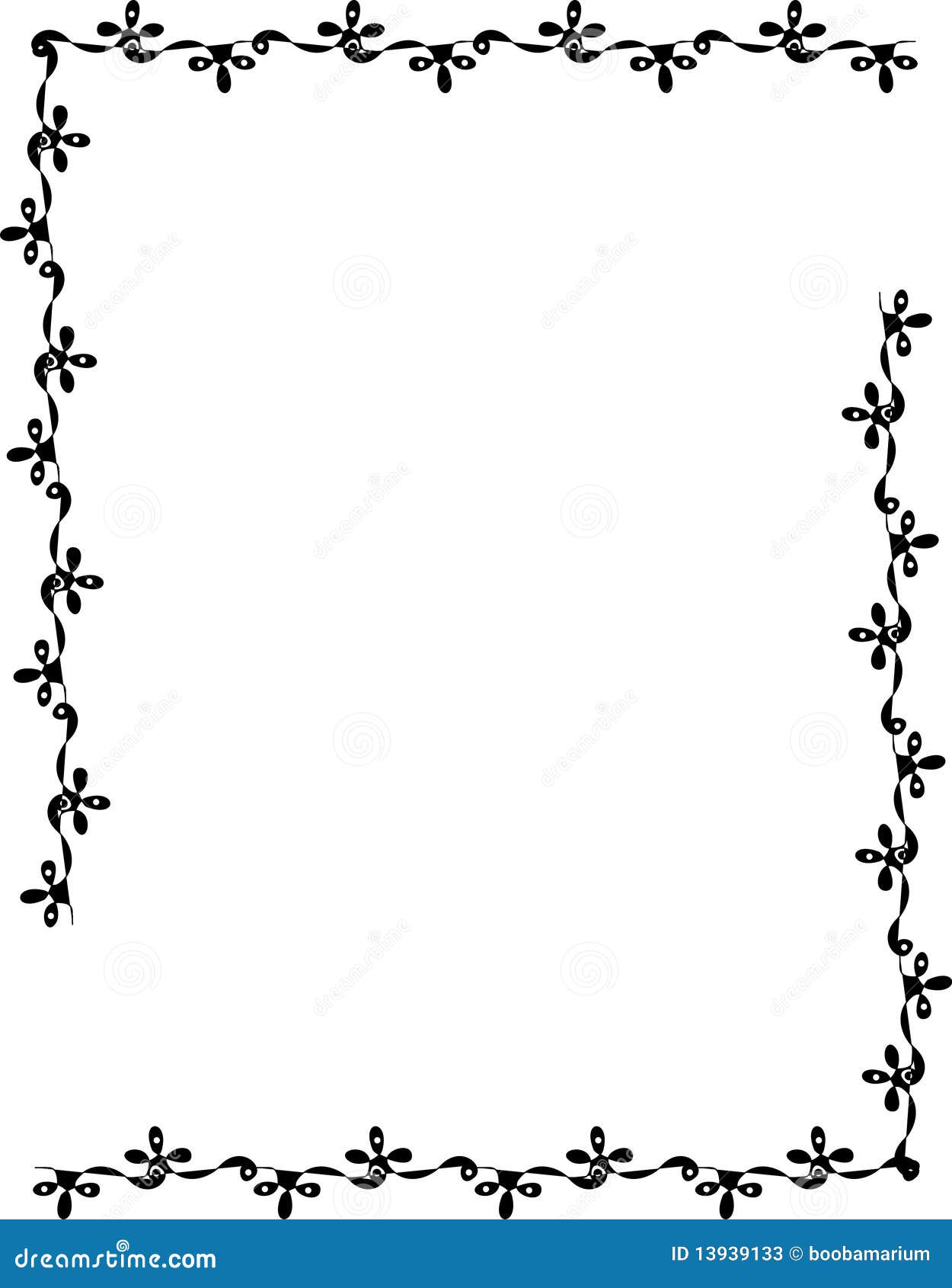 Floral black frame stock vector. Illustration of laces - 13939133