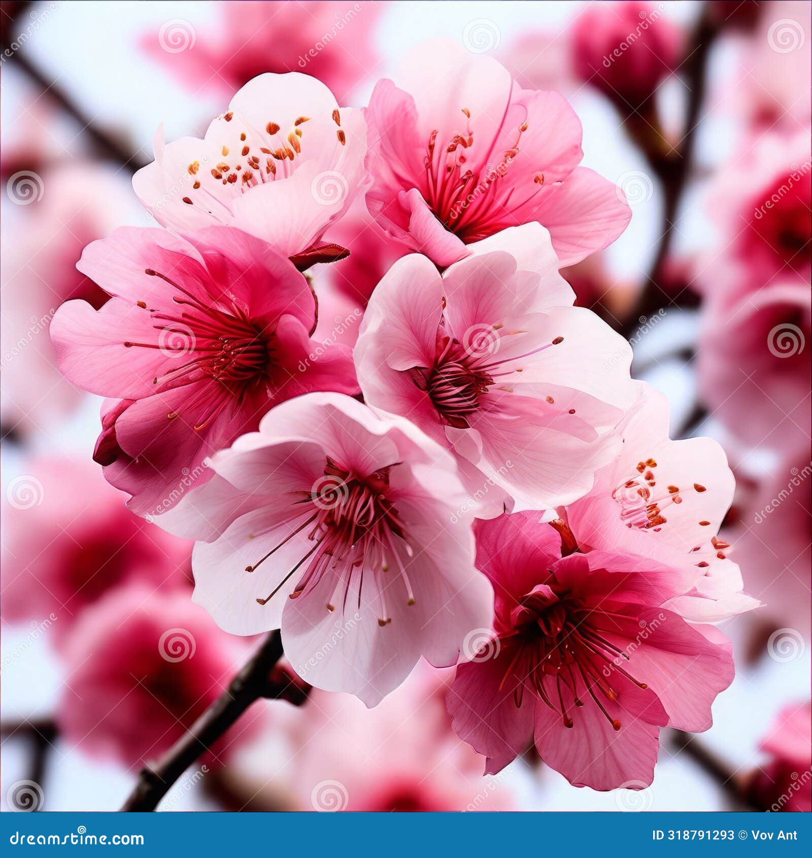 Floral Blossom Pattern A Pattern Of Delicate And Blooming Flowe Stock ...