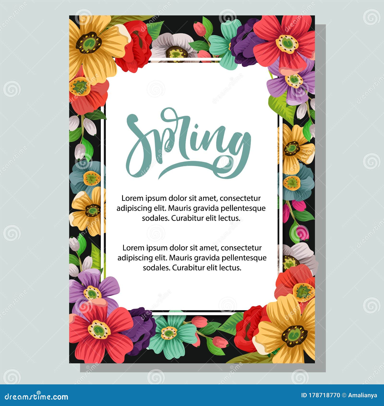 Floral Blossom Spring Poster Template Stock Vector - Illustration of ...