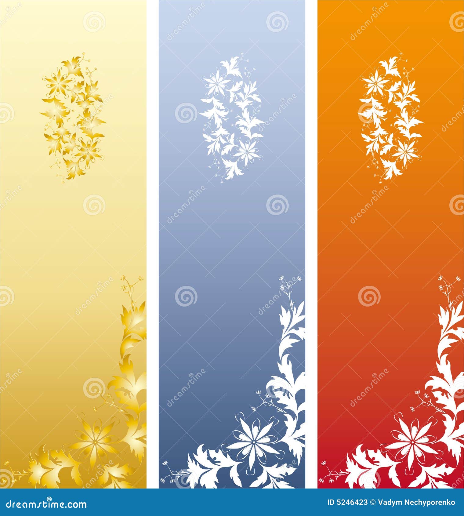 Floral Bookmark stock vector. Illustration of summer, autumn - 5246423